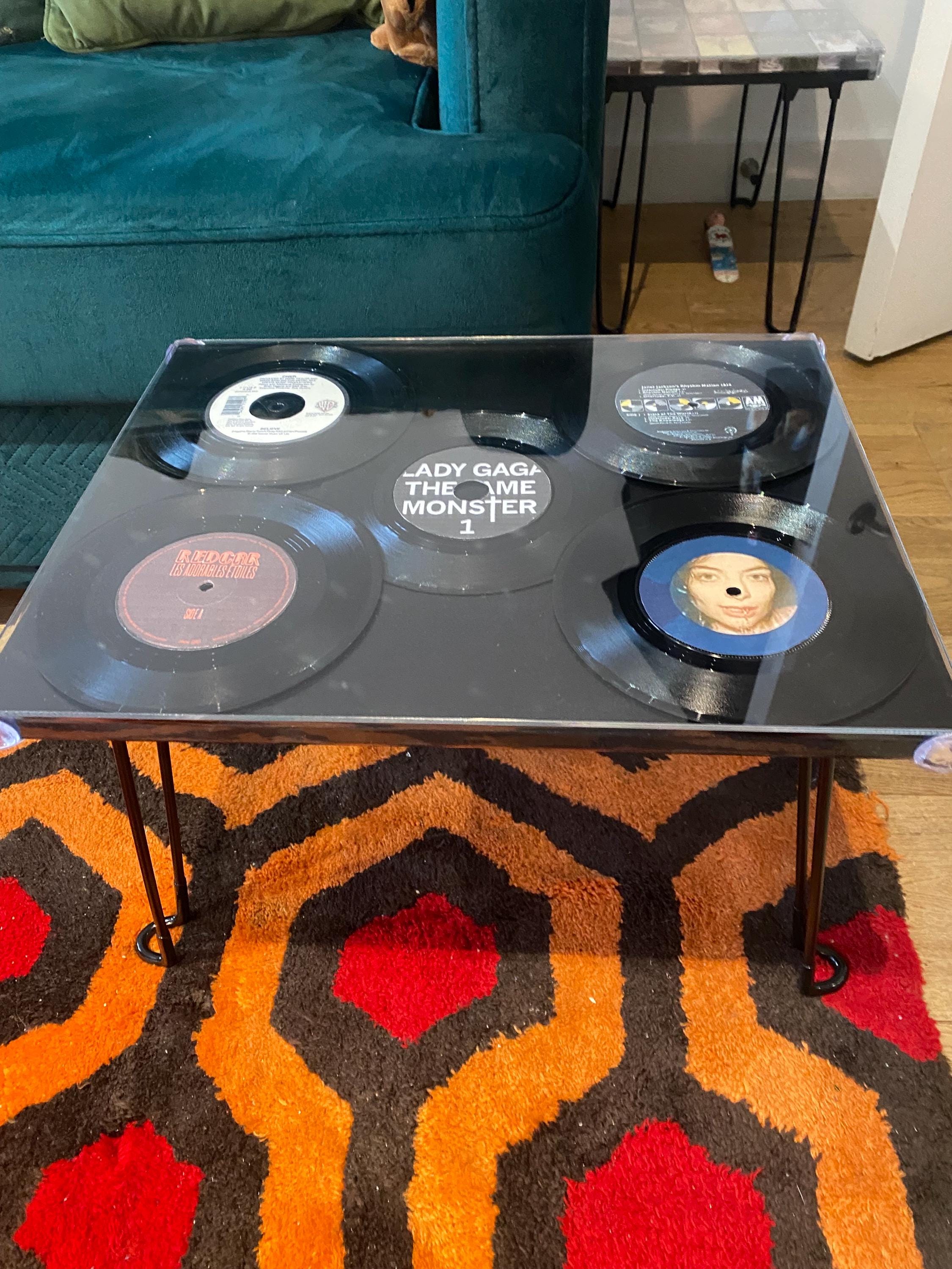 Handmade Vinyl Record Table: Bespoke Music Lover Gift (35cm X 44cm) - Etsy