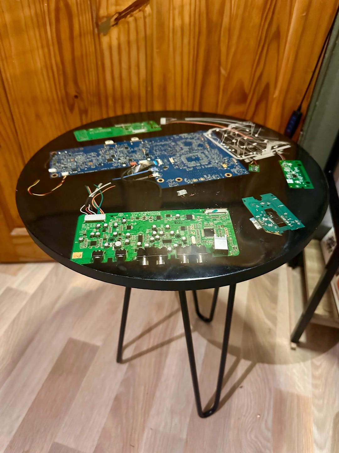 Resin Computer Component Side Table - Etsy