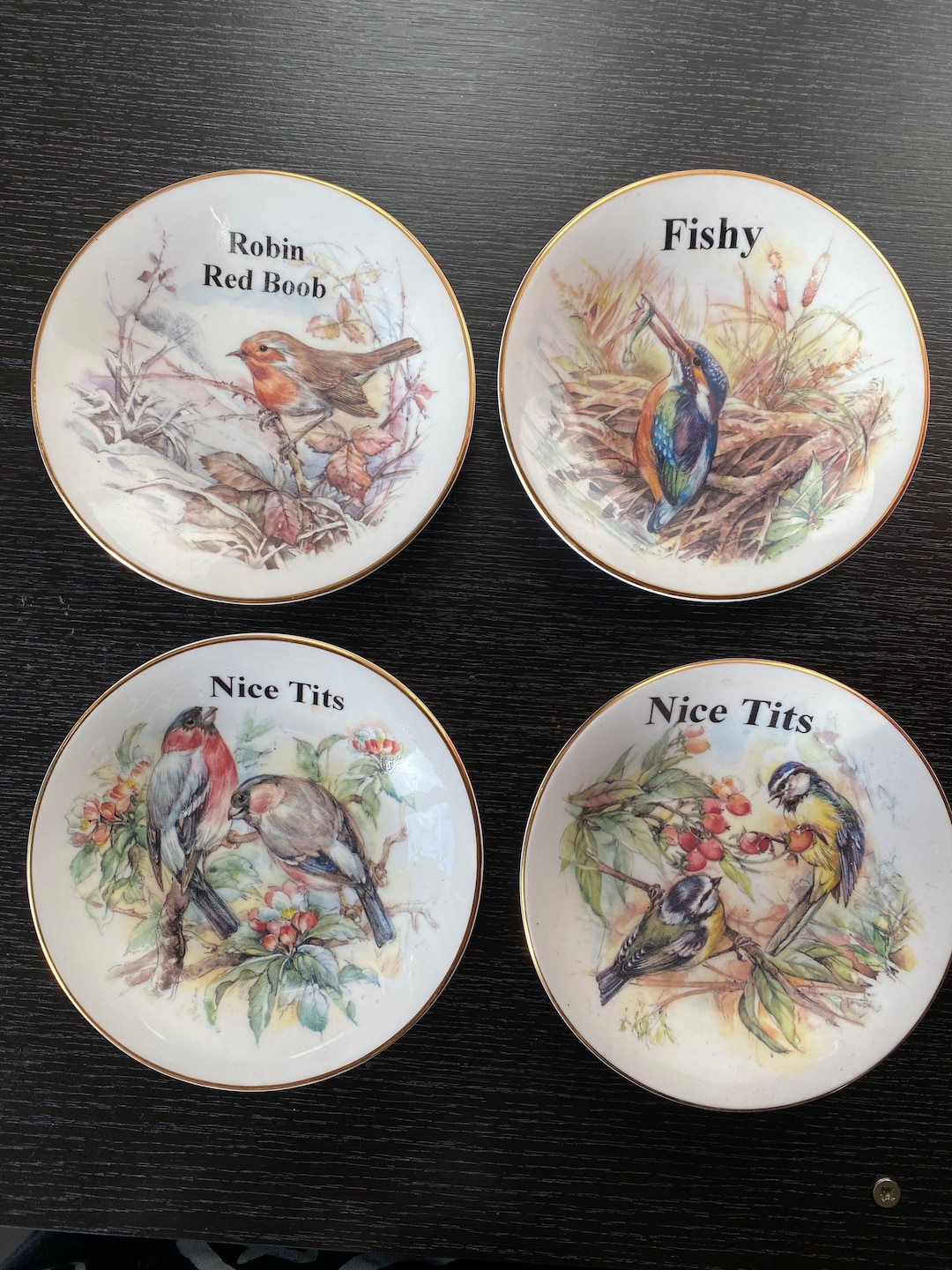 Funny Plates, Rude Ceramic, Secret Santa, Nice Tits Decorative Plate on ...