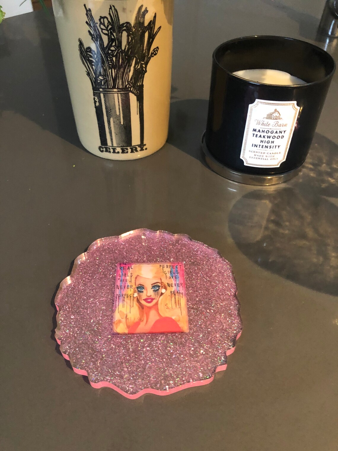Barbie Pink Coaster Resin Custom Barbie Handmade Coaster - Etsy UK