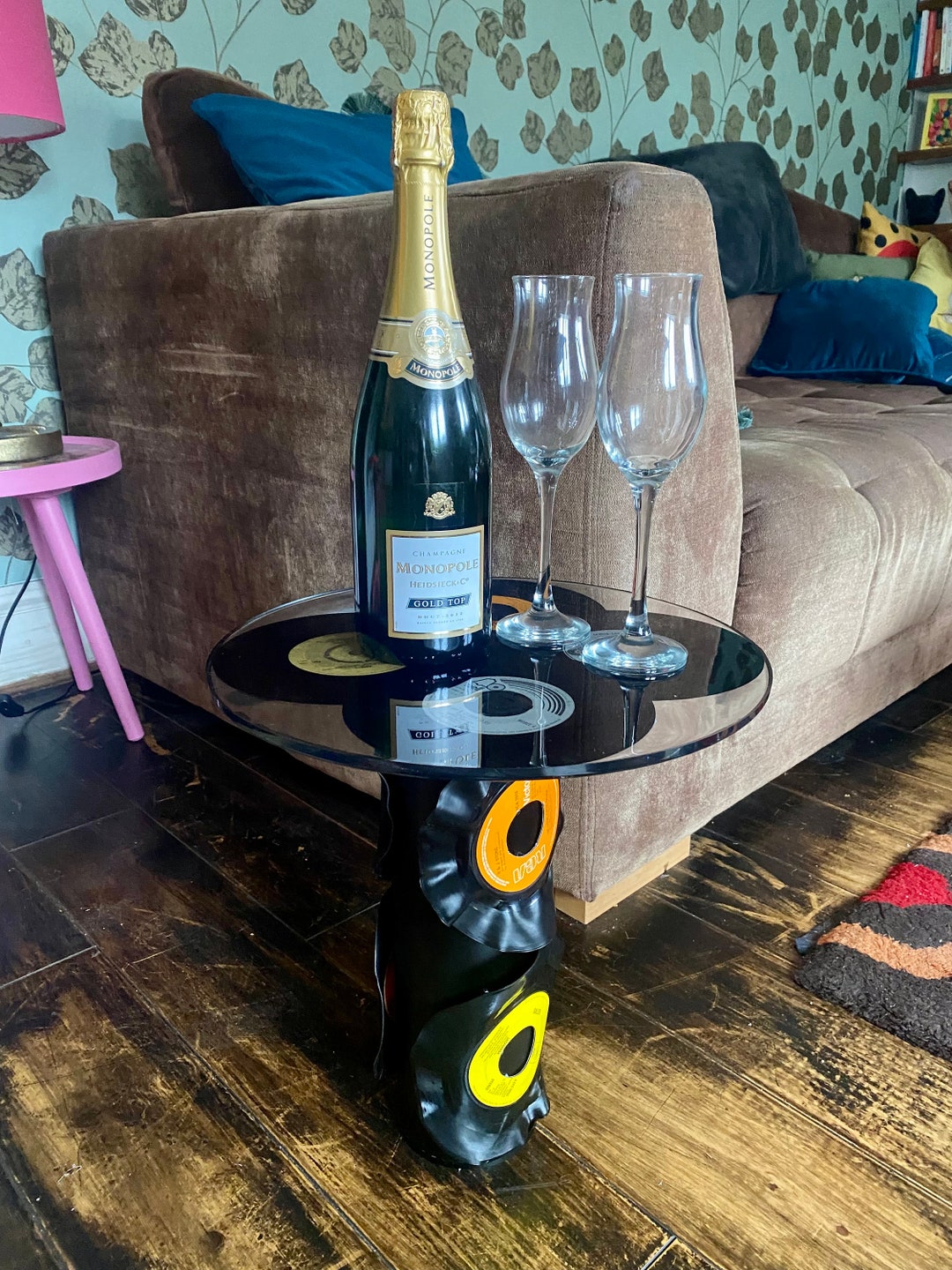 Table Records Music Coffee Table Side Table Resin 7inch Vinyl Coffee ...