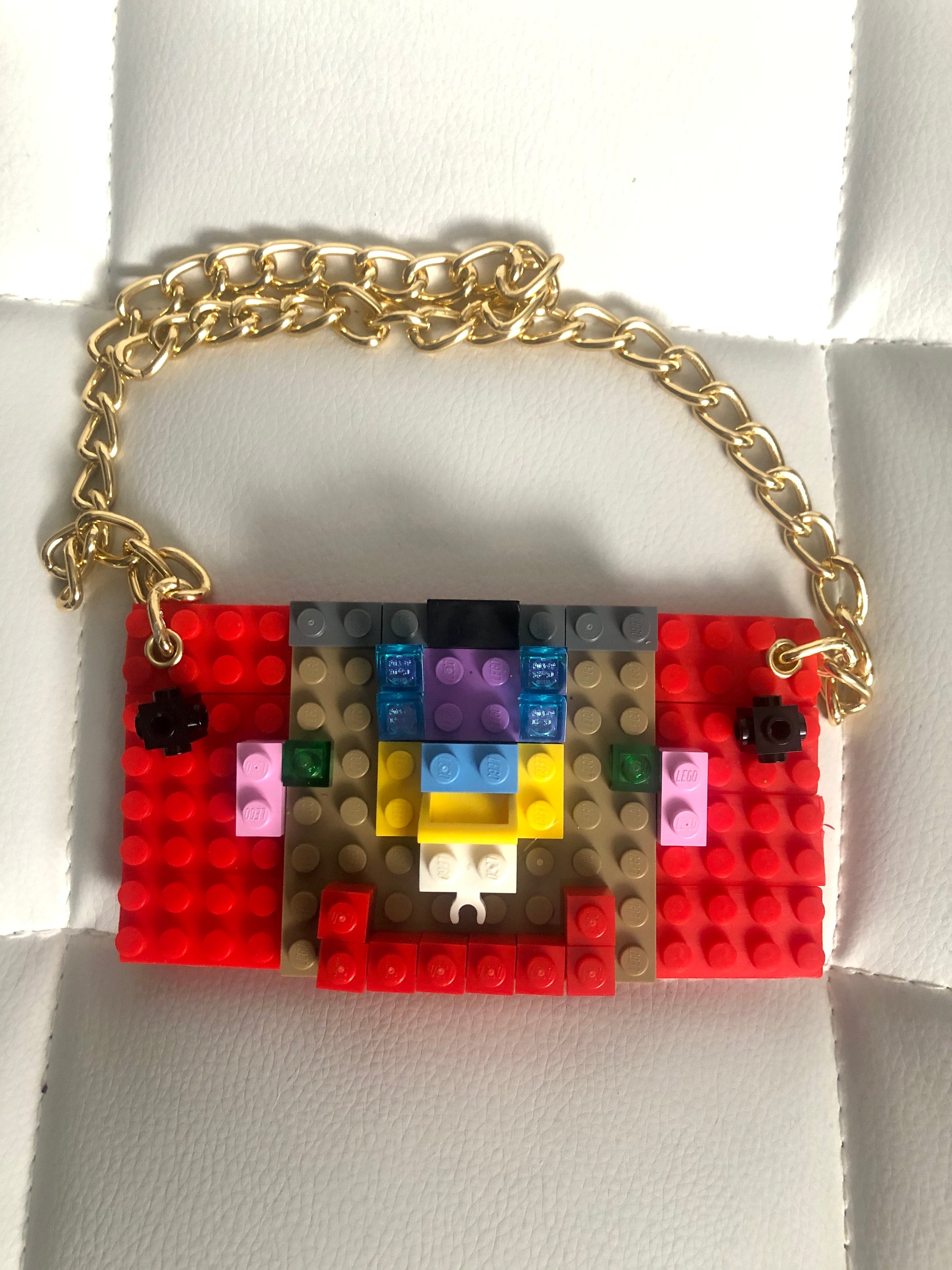 LEGO Necklace LEGO Brick Charm Statement Colourful Abstract | Etsy