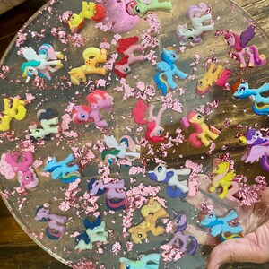 Table My Little Pony Resin Pink Glitter Kitsch Coffee Table Toys Side ...