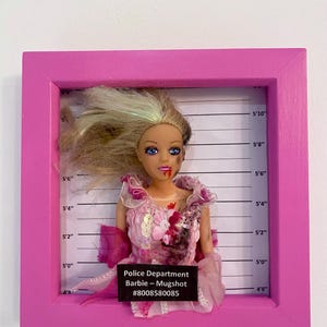 Art Doll Mugshot Doll Horror Arrested Barbie Style Doll in Box Frame ...