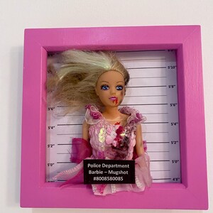 Art Doll Mugshot Doll Horror Arrested Barbie Style Doll in Box Frame ...