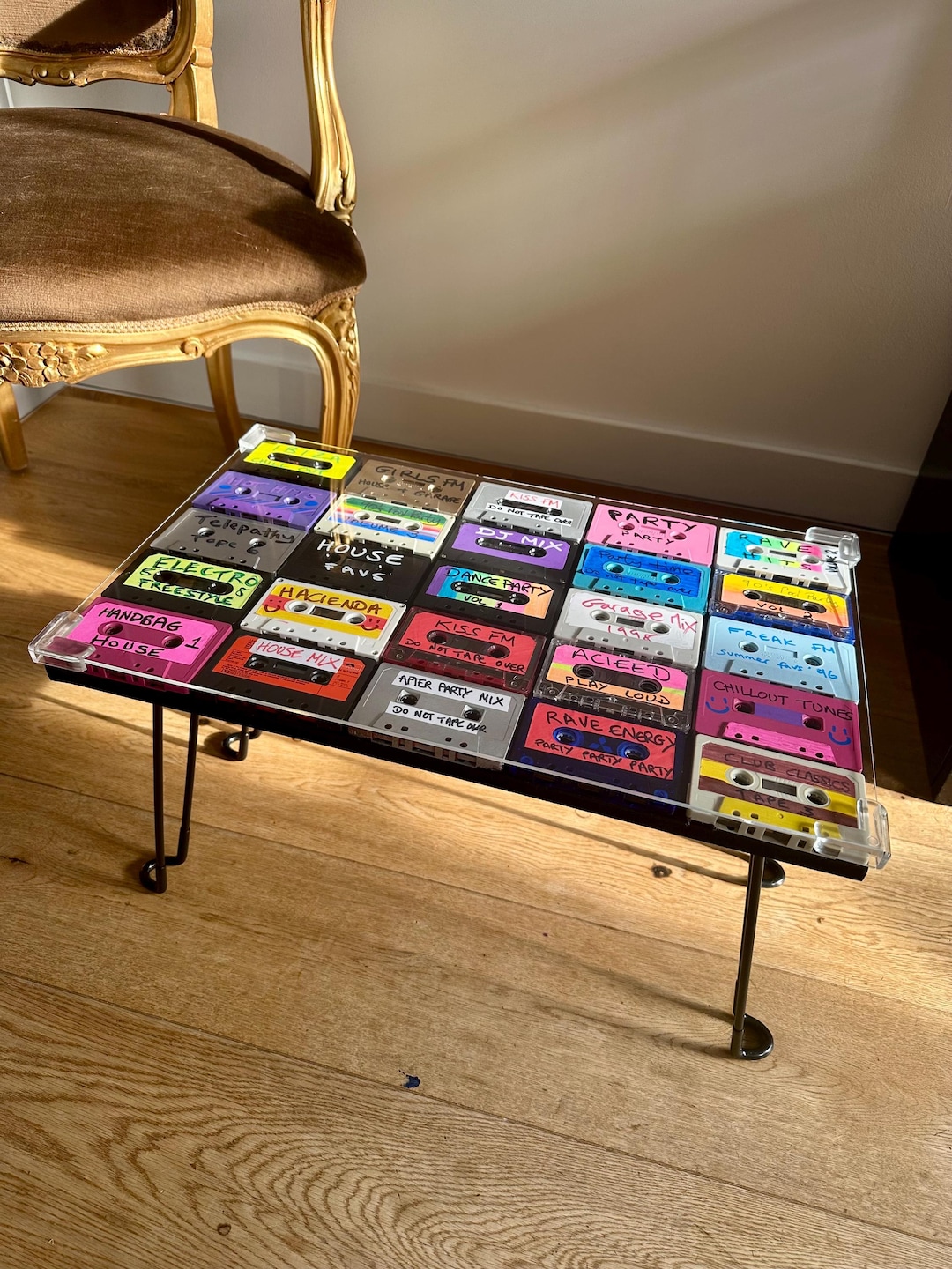 Handmade Cassette Tape Coffee Table: Unique Mixtape Decor - Etsy