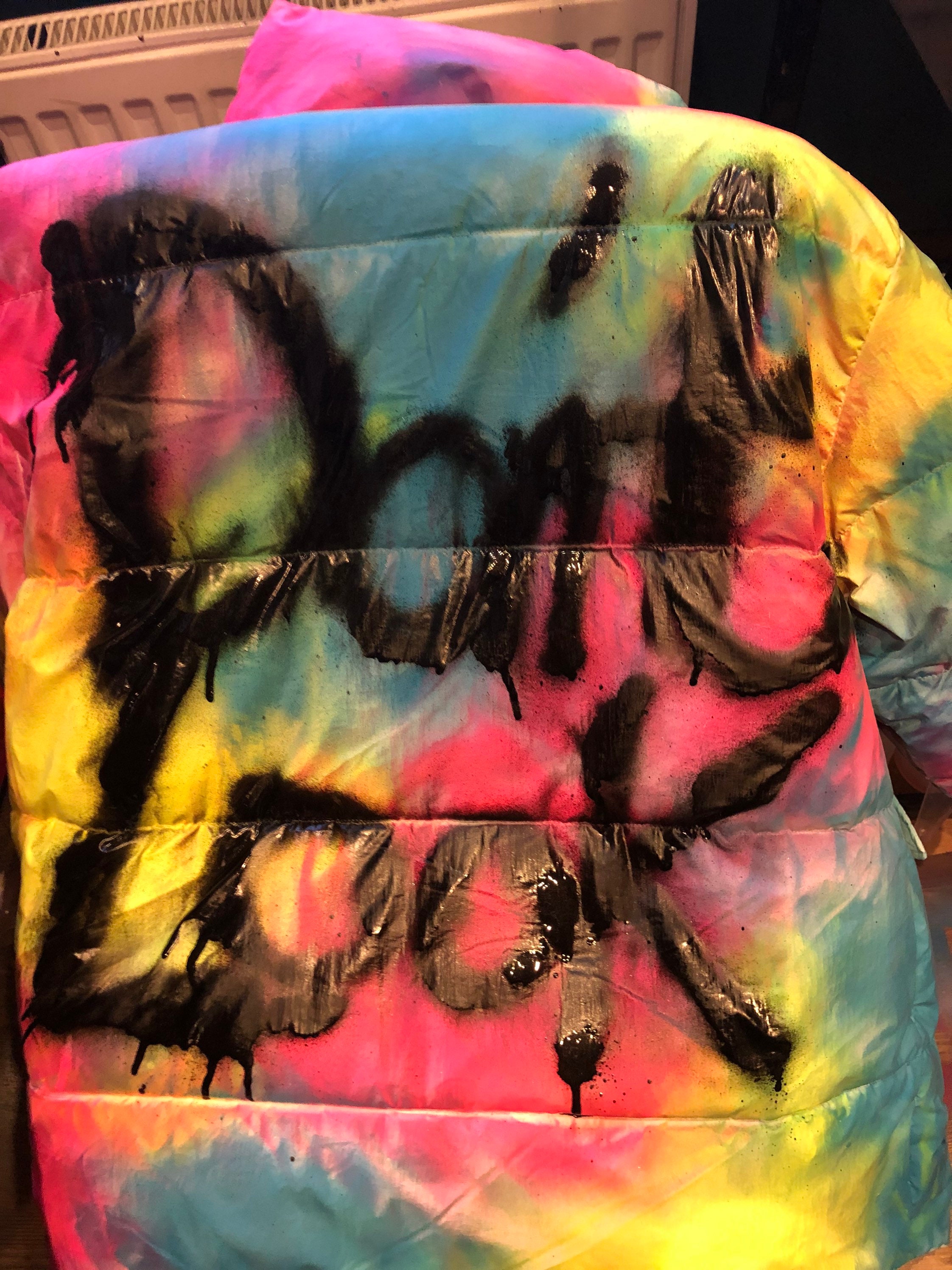 Puffer Jacket Customised One Off Neon Made to Order Unique | Etsy