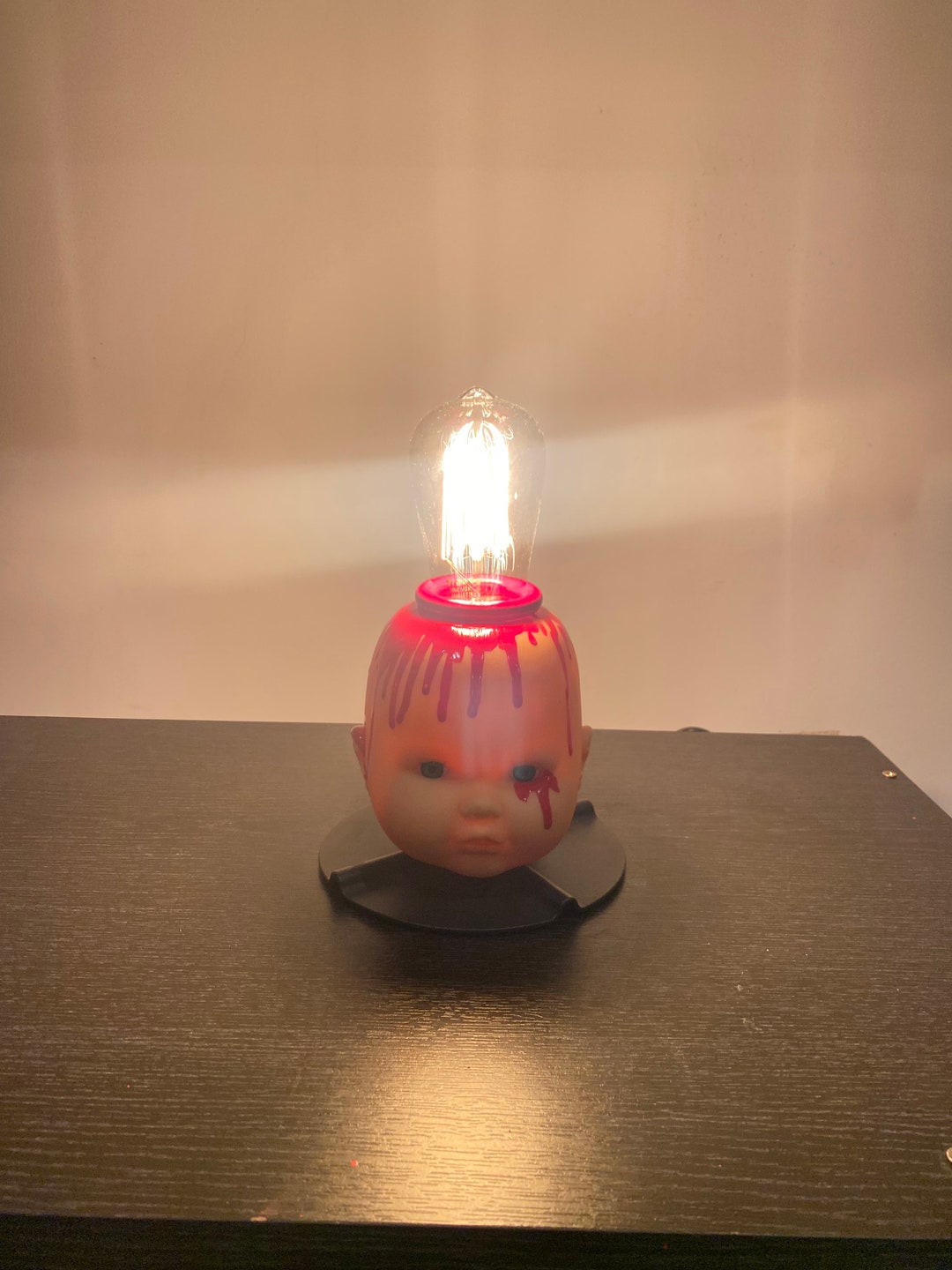 Lamp Bloody Doll Head Baby Head Halloween Ready Macabre Homeware Unique ...
