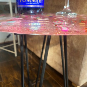 Table Pink Candy Resin Pink Kitsch Sweets & Candy Coffee Table Side ...