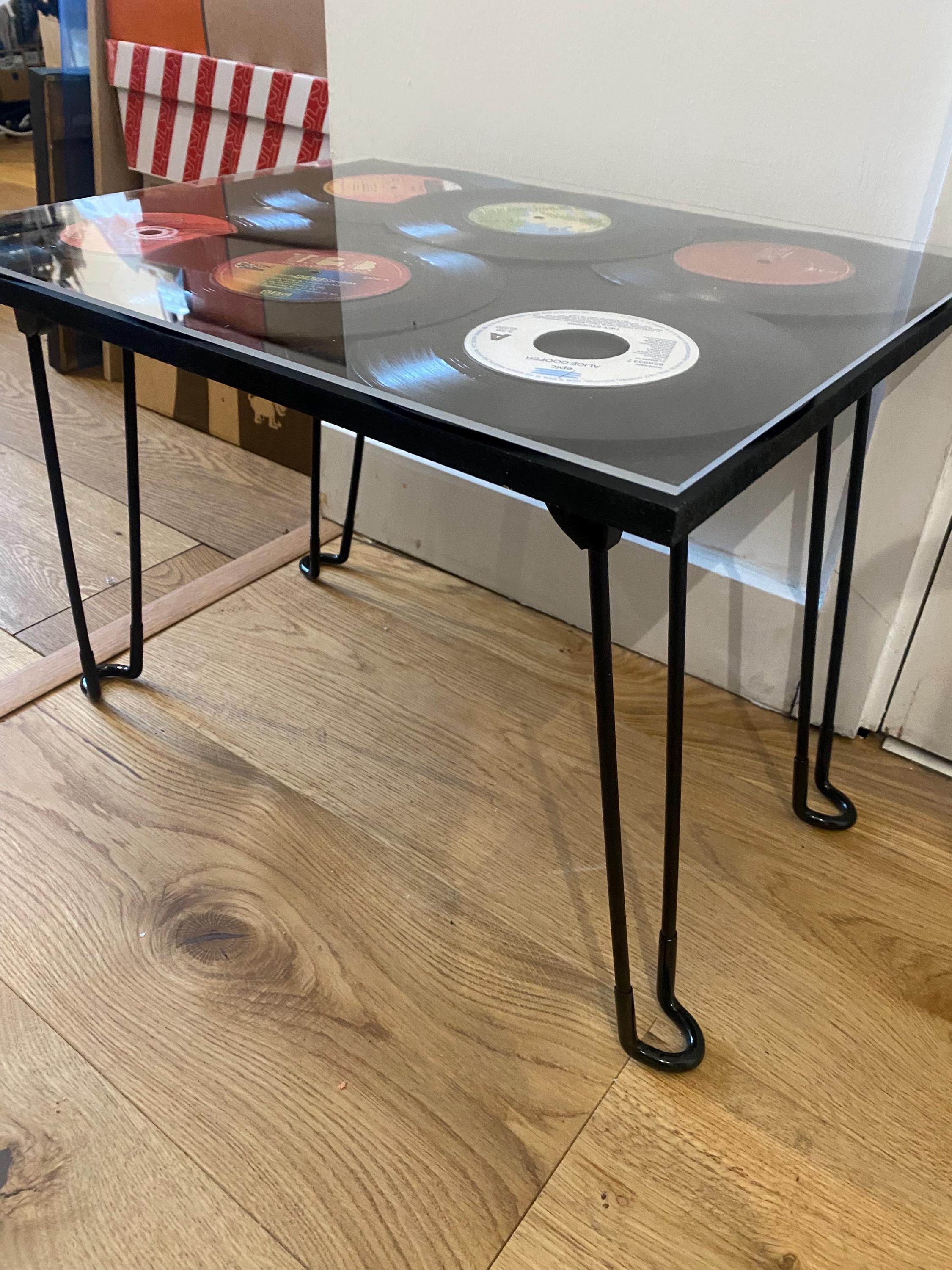 Handmade Vinyl Record Table: Bespoke Music Lover Gift (35cm X 44cm) - Etsy