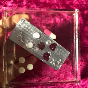 Party Pill Coasters SET of 4 - PRICE is for the Set - Resin Custom ...