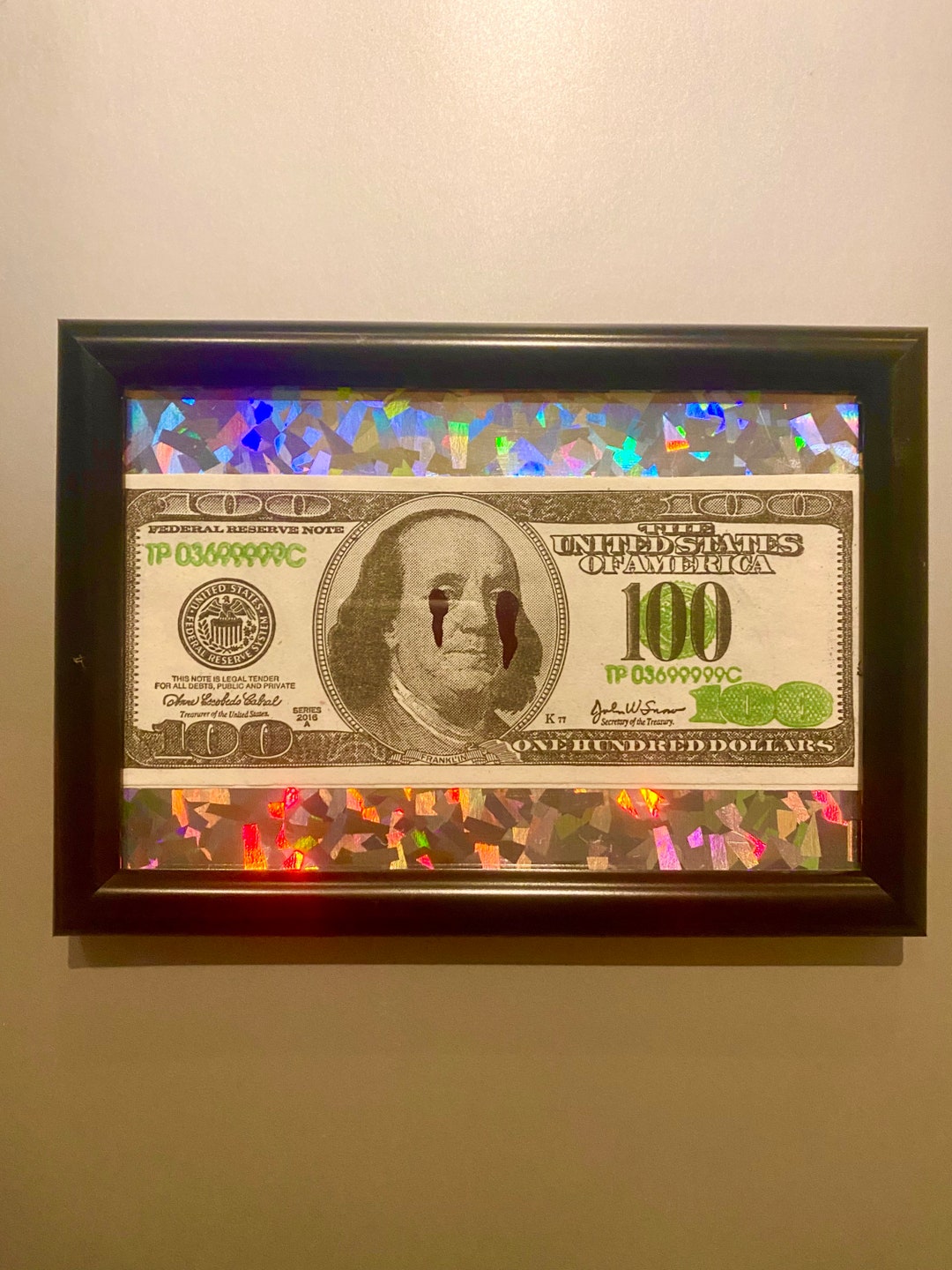 Wall Art Pop Art Dollar Bill Crying Pop Art Unique Handmade Gift - Etsy