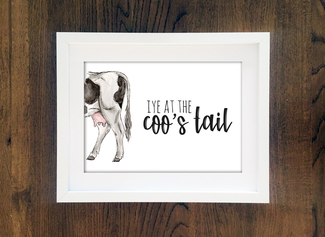 Doric Print, Scottish Print Coo's Tail - Etsy