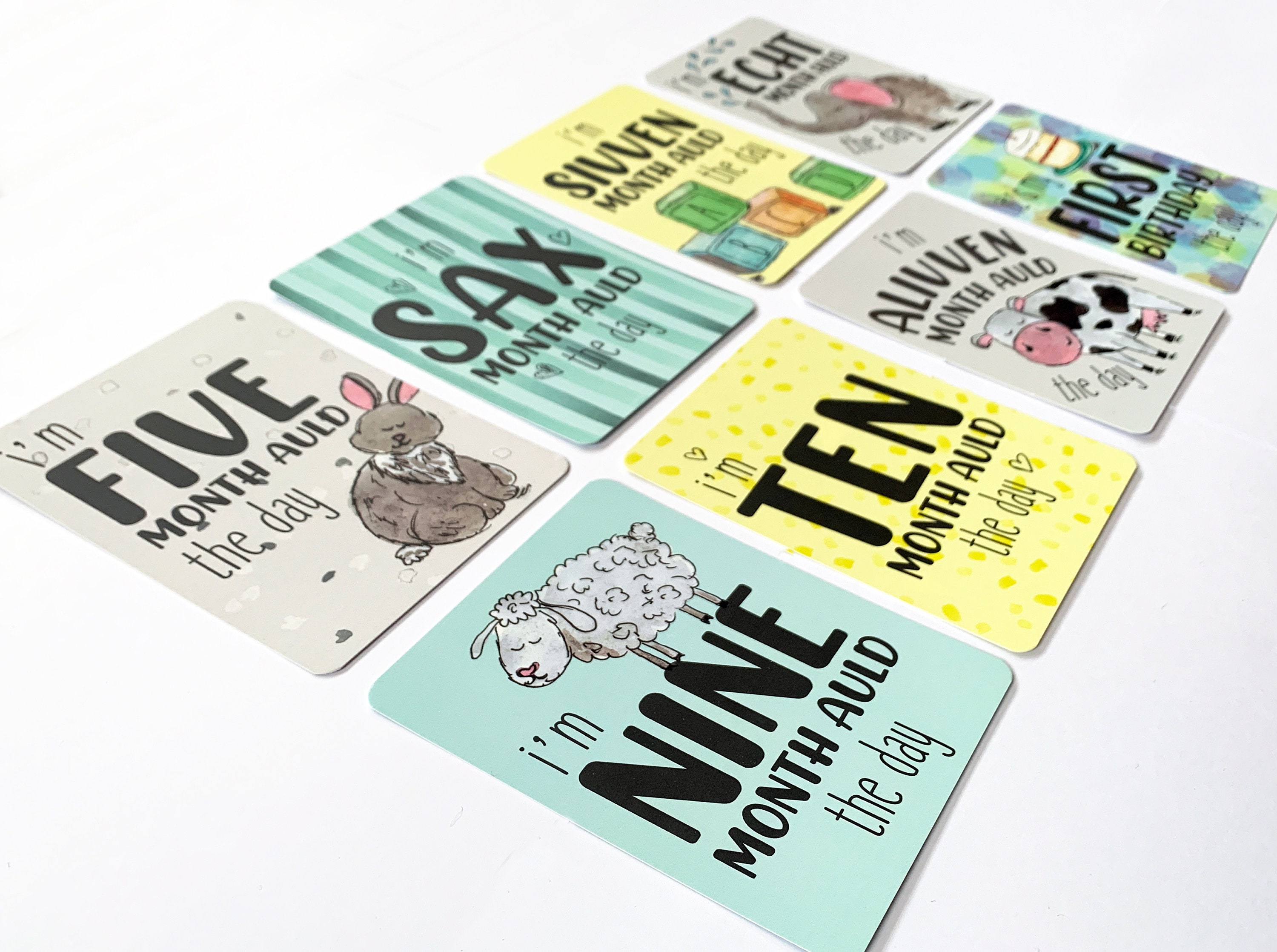 Scottish Baby Milestone Cards Doric Baby Milestone Cards - Etsy