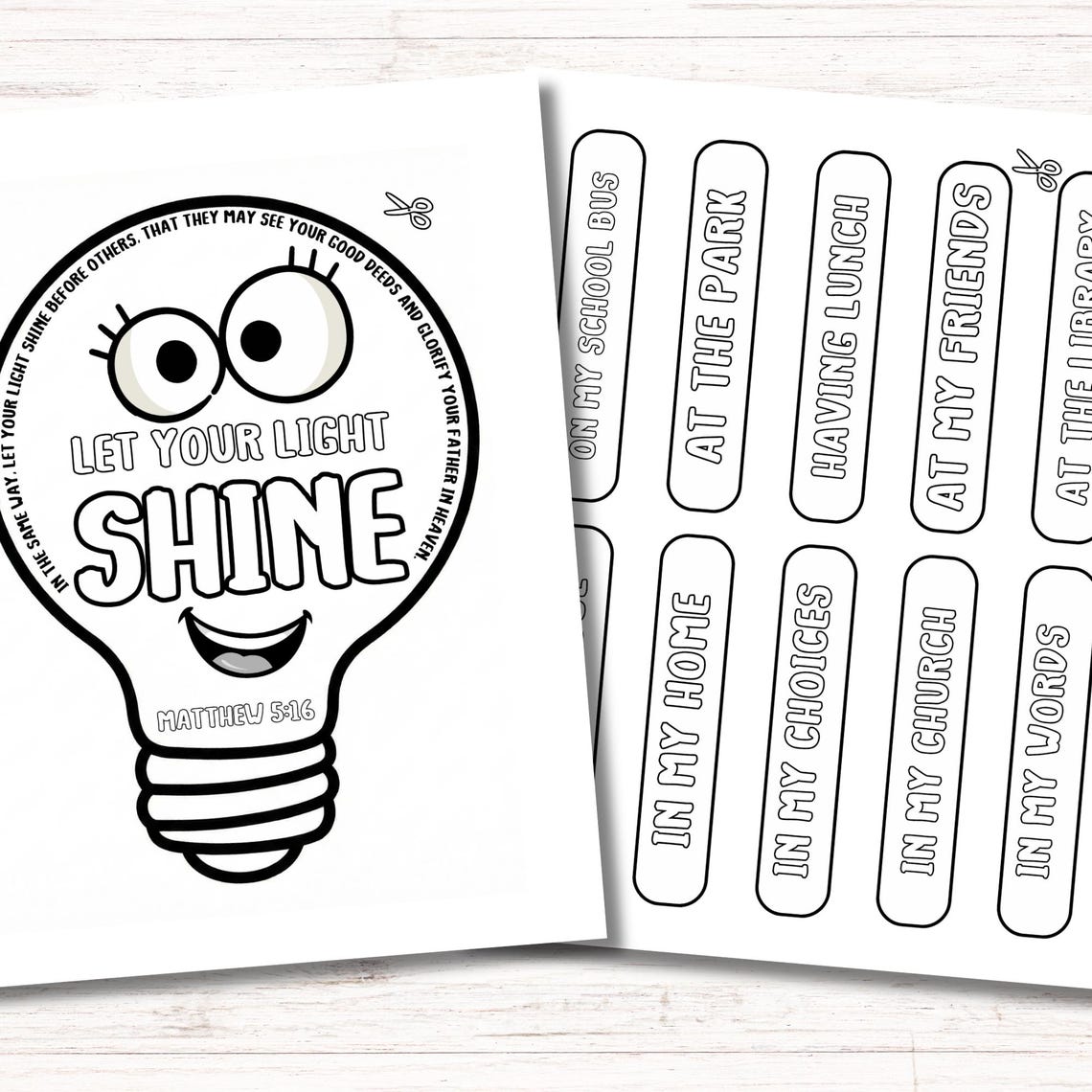 Let Your Light Shine Craft, Faith Bible Craft, Bible Wheel Story Craft ...