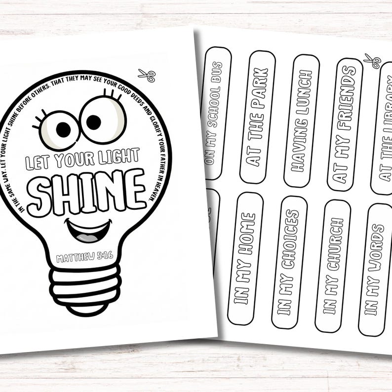 Let Your Light Shine Craft, Faith Bible Craft, Bible Wheel Story Craft ...