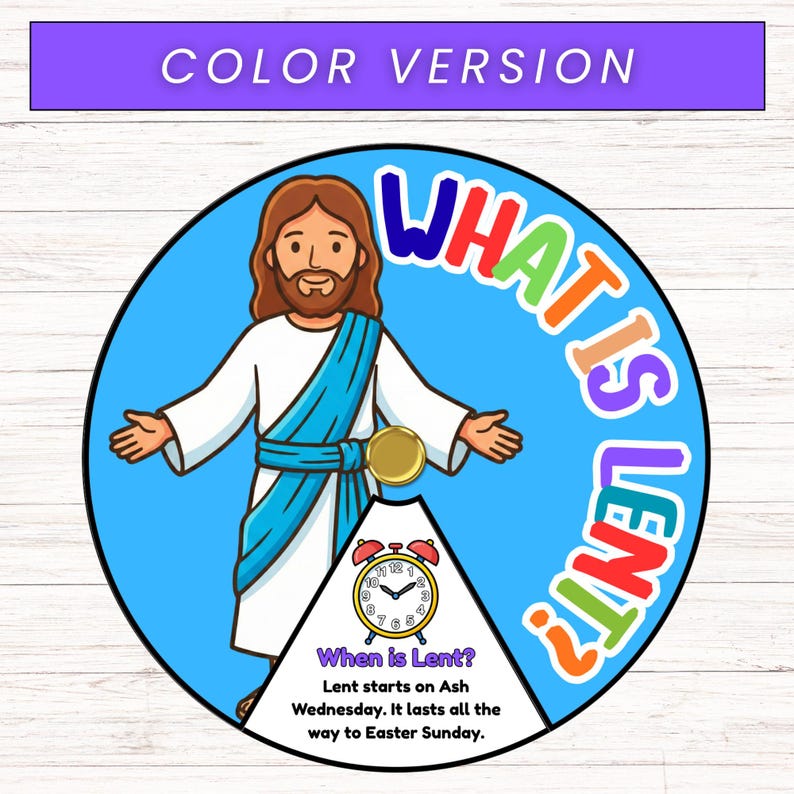 What is Lent Coloring Wheel, Bible Wheel Story Craft, Sunday School ...