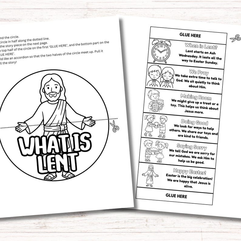 What is Lent Folding Surprise Printable Mini Book, Bible Story Craft ...