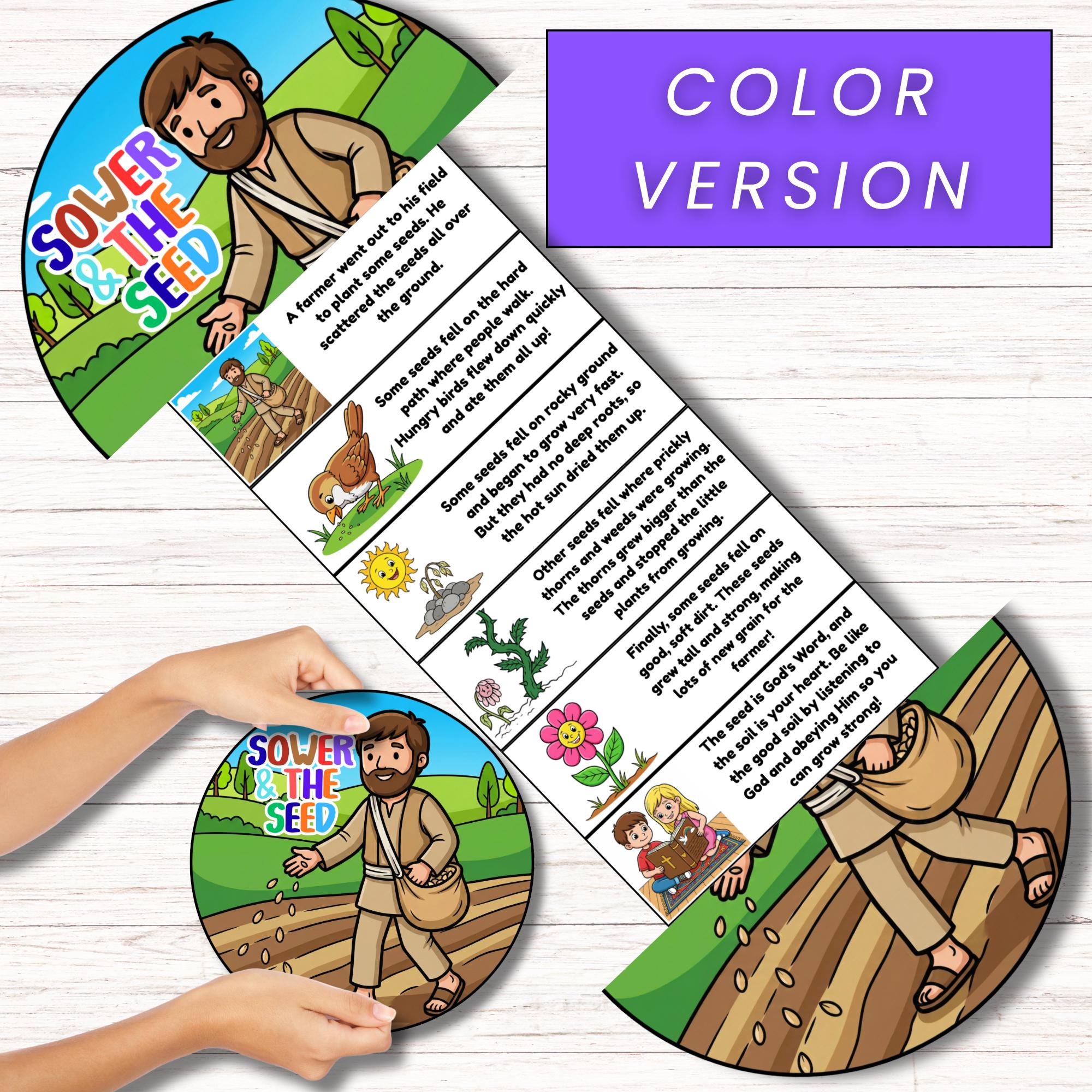 The Sower and the Seed Parable Folding Surprise Printable Mini Book ...