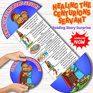 Jesus Heals the Centurions Servant, Folding Surprise Printable Mini ...