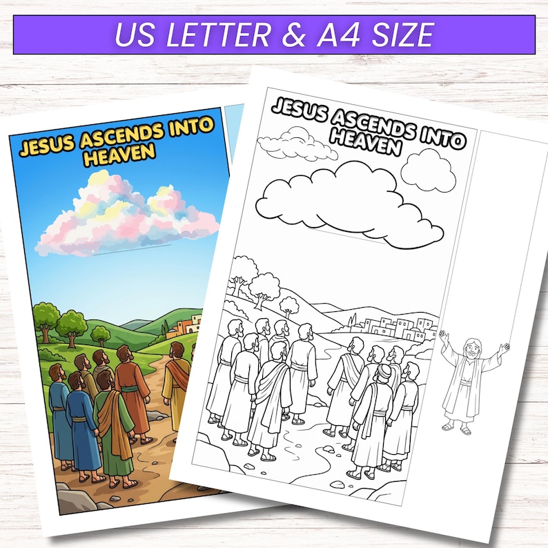 Jesus Ascension Craft for Kids, Interactive Bible Craft Printable ...