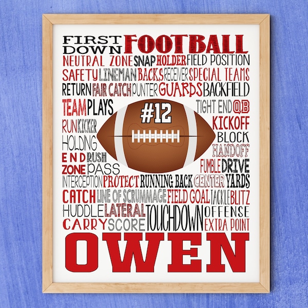 Football Word Art - Etsy