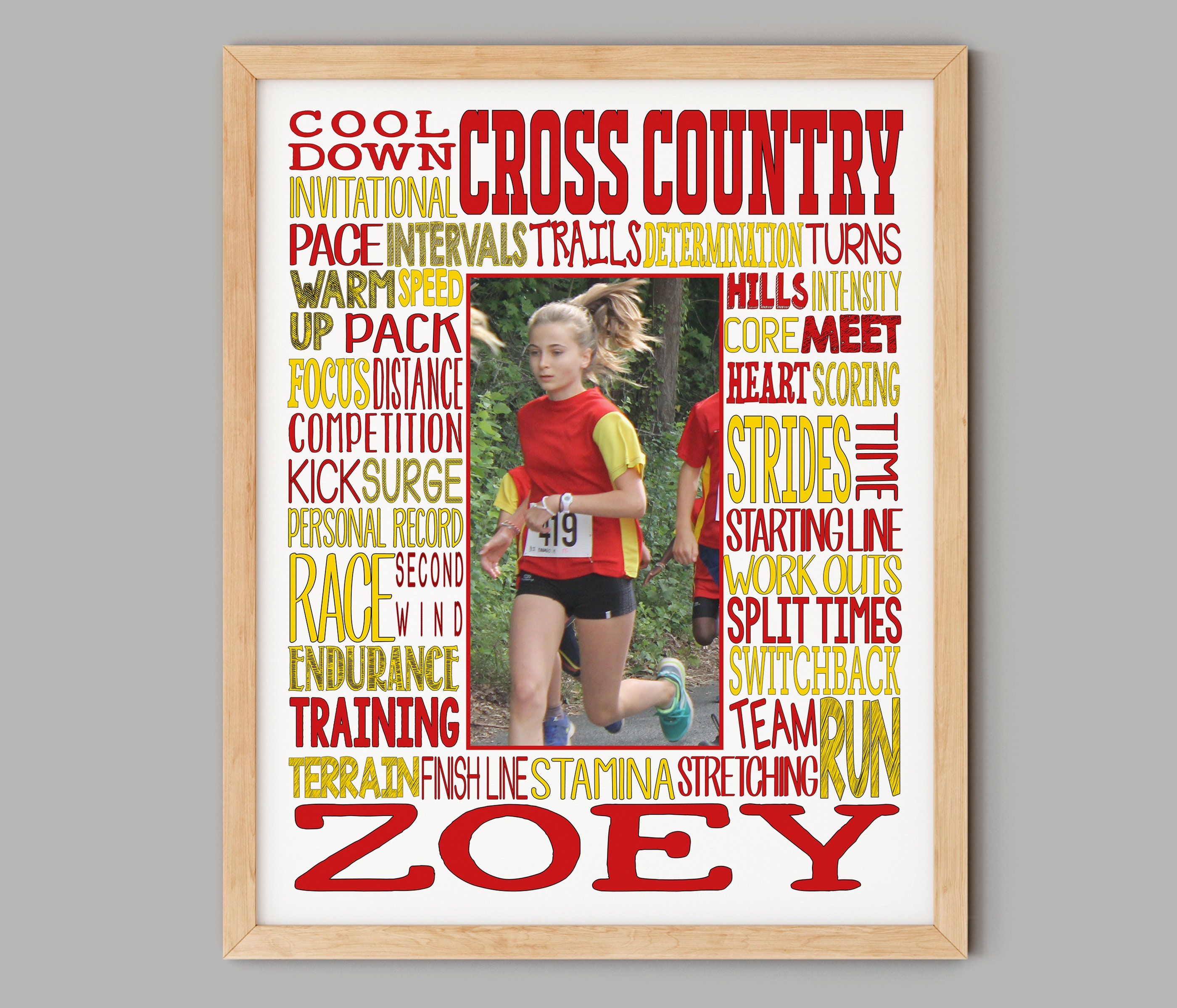 Personalized Cross Country Poster Gift for Runners Cross - Etsy