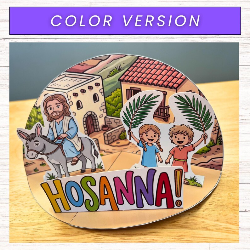 Palm Sunday 3D Diorama Craft for Kids, Interactive Palm Sunday Scene ...