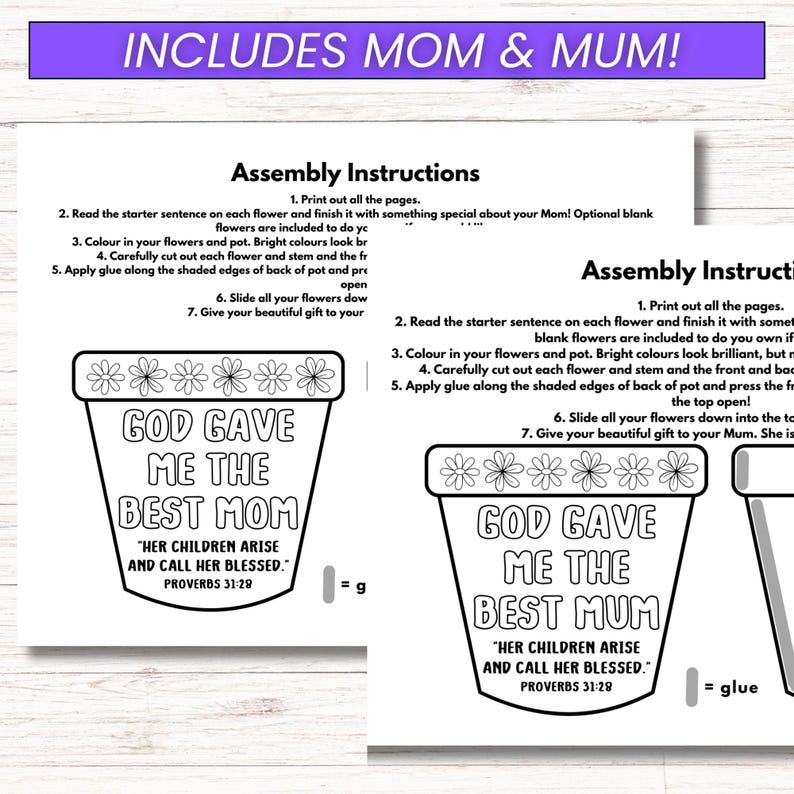 Mother's Day Craft, Sunday School Activity, Christian Mother's Day ...