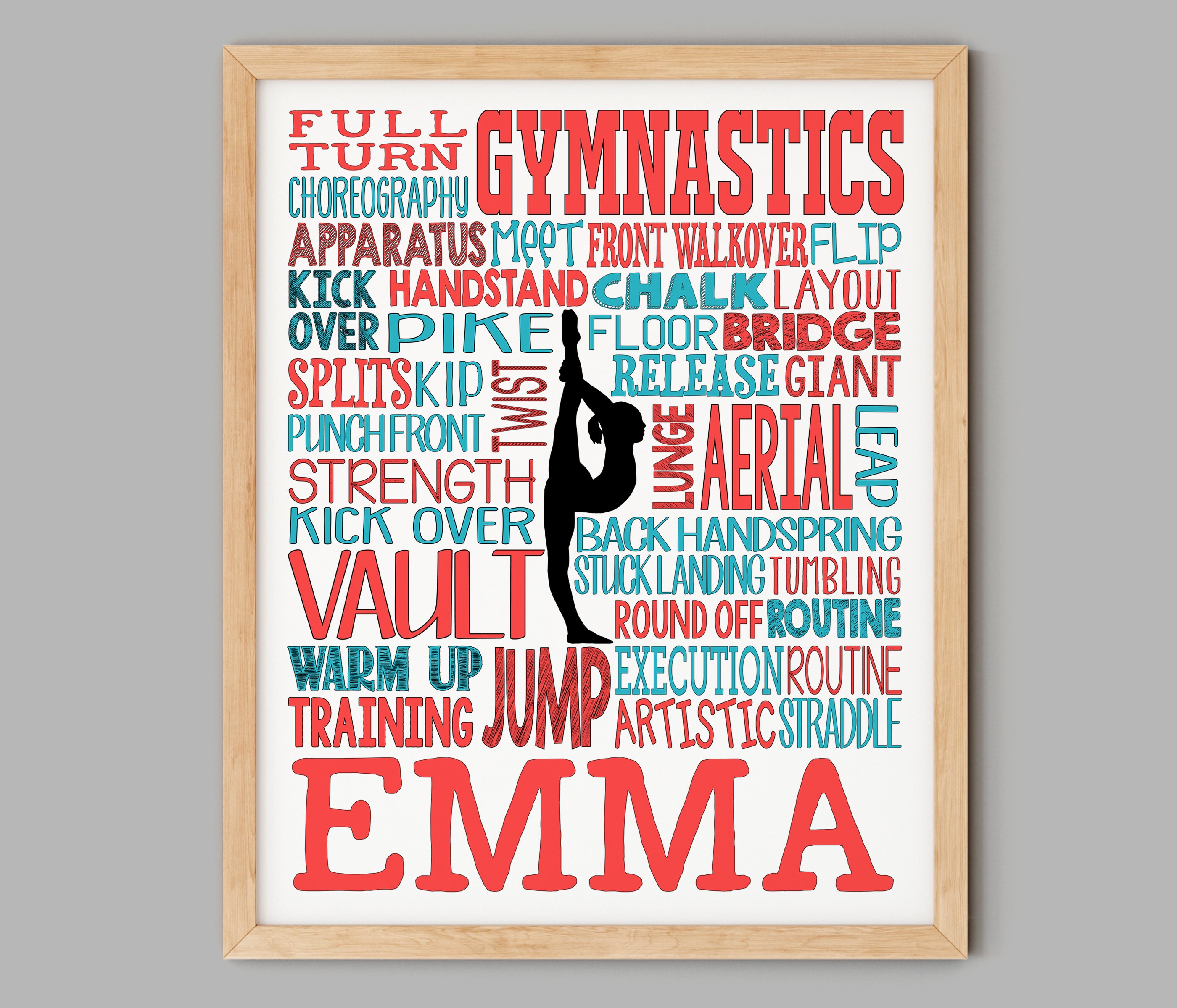 Gift for Gymnasts, Gymnast Poster Gift, Gymnastic Team Gift, Gymnastics ...