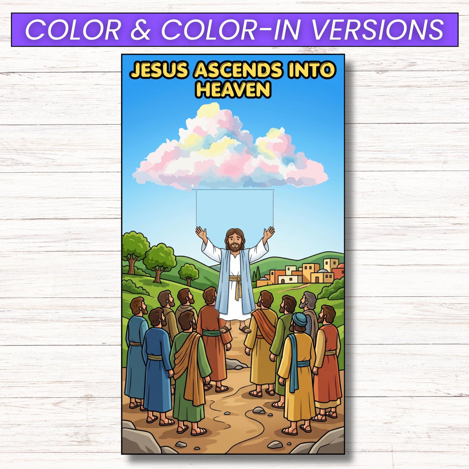 Jesus Ascension Craft for Kids, Interactive Bible Craft Printable ...