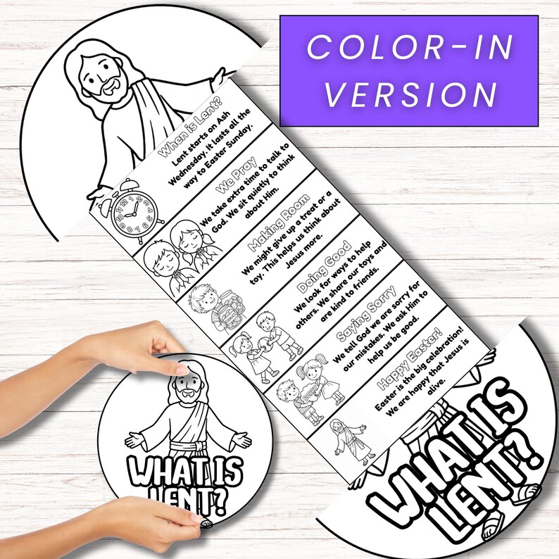 What is Lent Folding Surprise Printable Mini Book, Bible Story Craft ...
