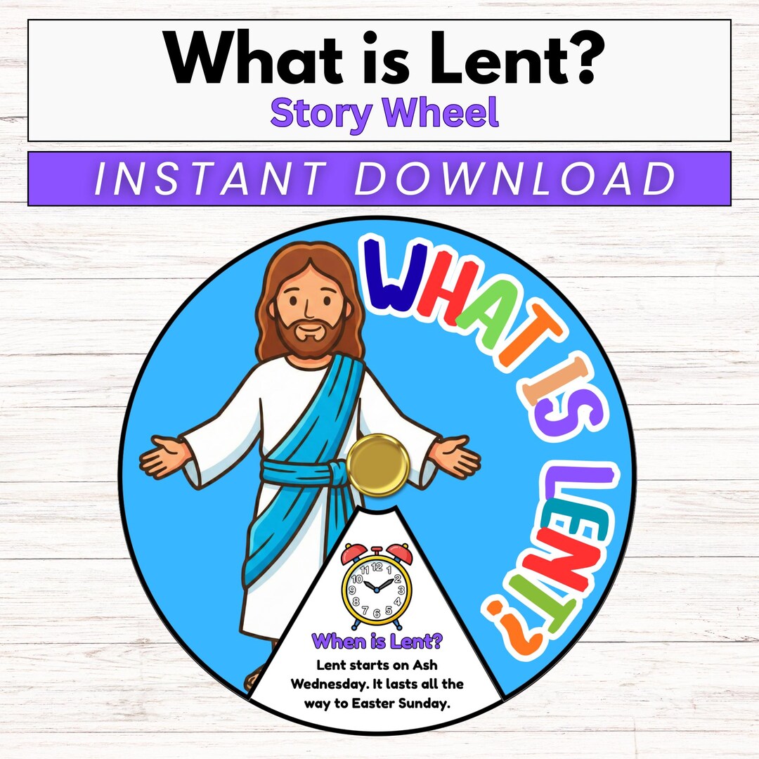 What is Lent Coloring Wheel, Bible Wheel Story Craft, Sunday School ...