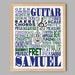 Personalized Guitar Poster Typography, Guitar Gift, Guitar Player Gift ...