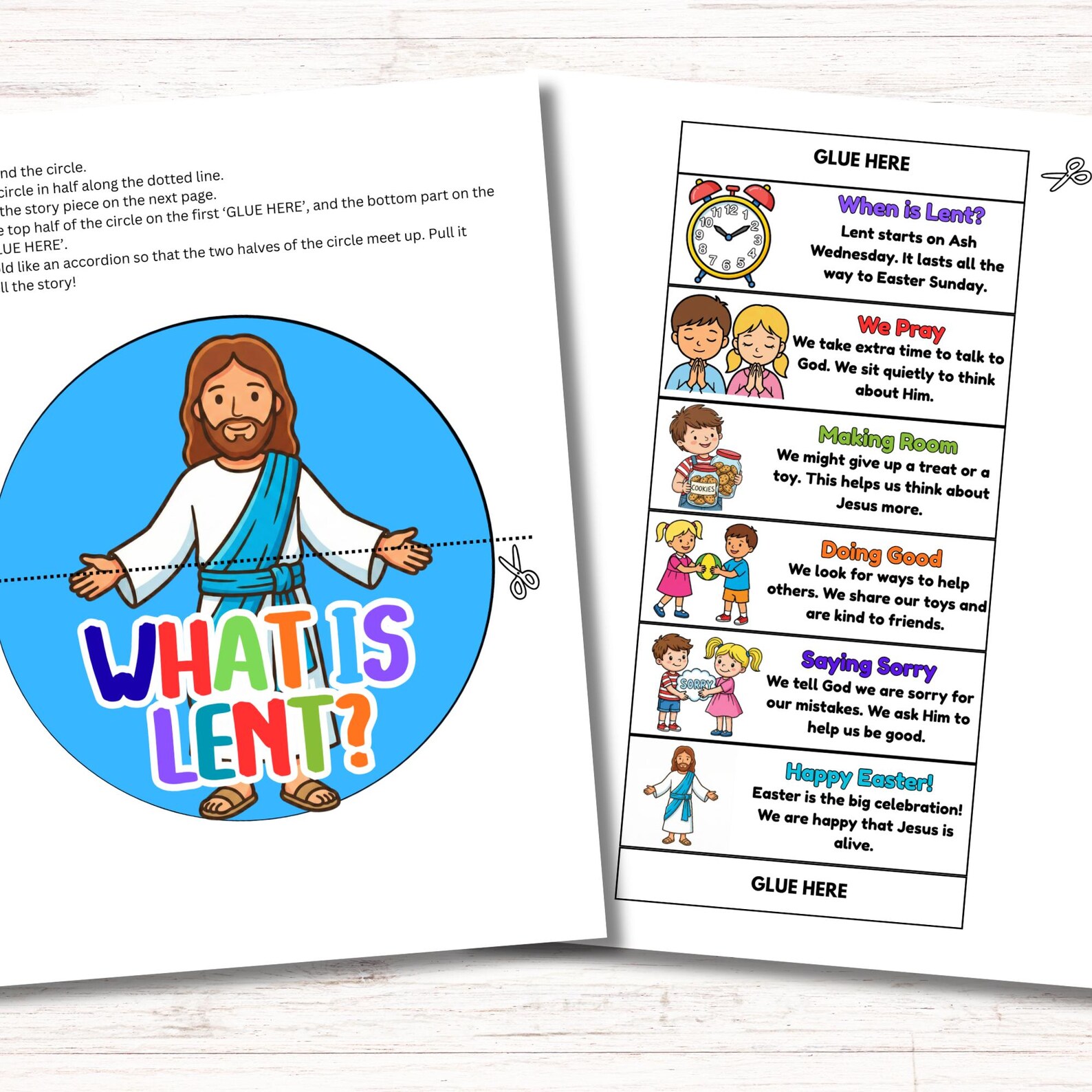 What is Lent Folding Surprise Printable Mini Book, Bible Story Craft ...