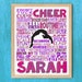 Cheerleading Typography, Personalized Cheerleader Art, Cheer Poster ...
