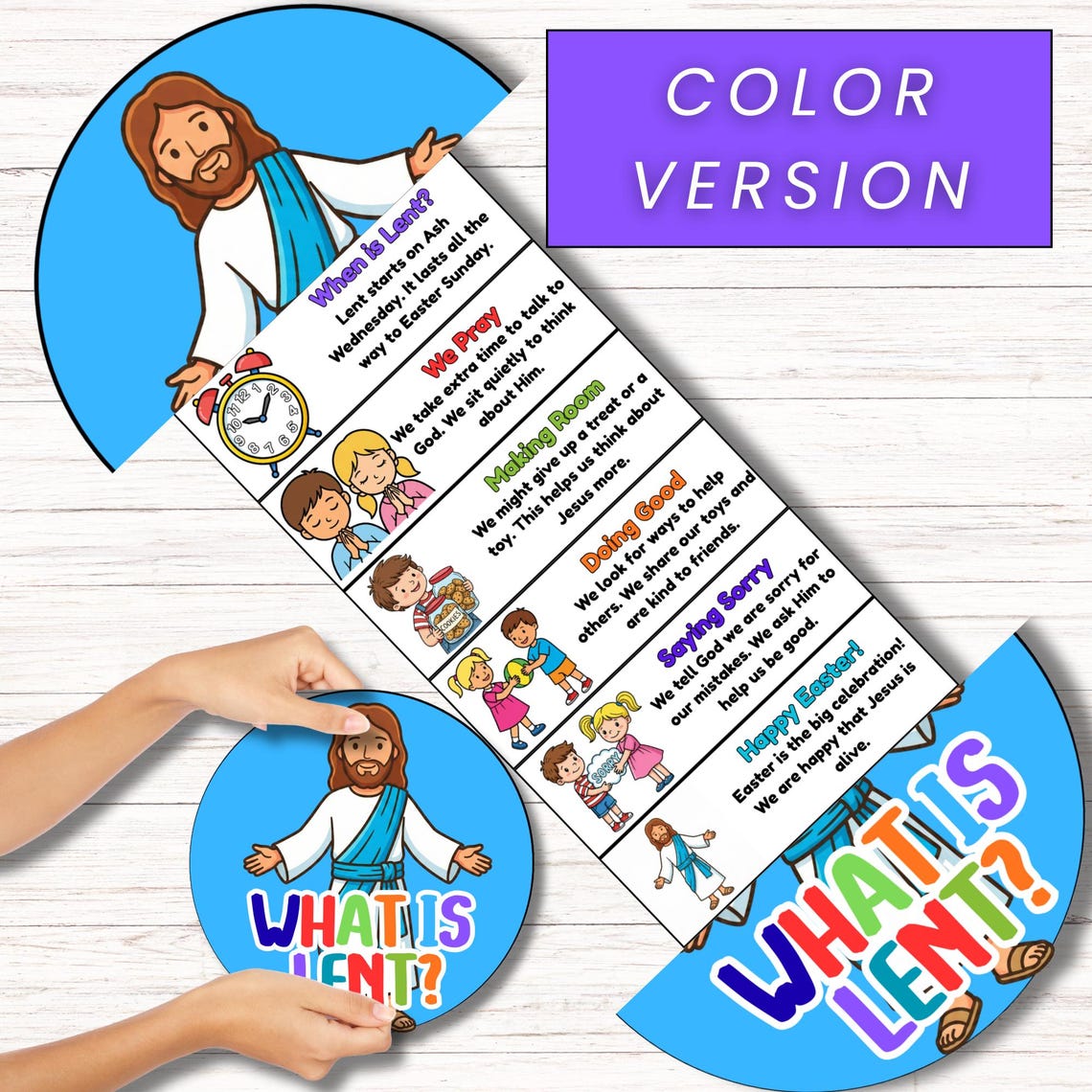 What is Lent Folding Surprise Printable Mini Book, Bible Story Craft ...
