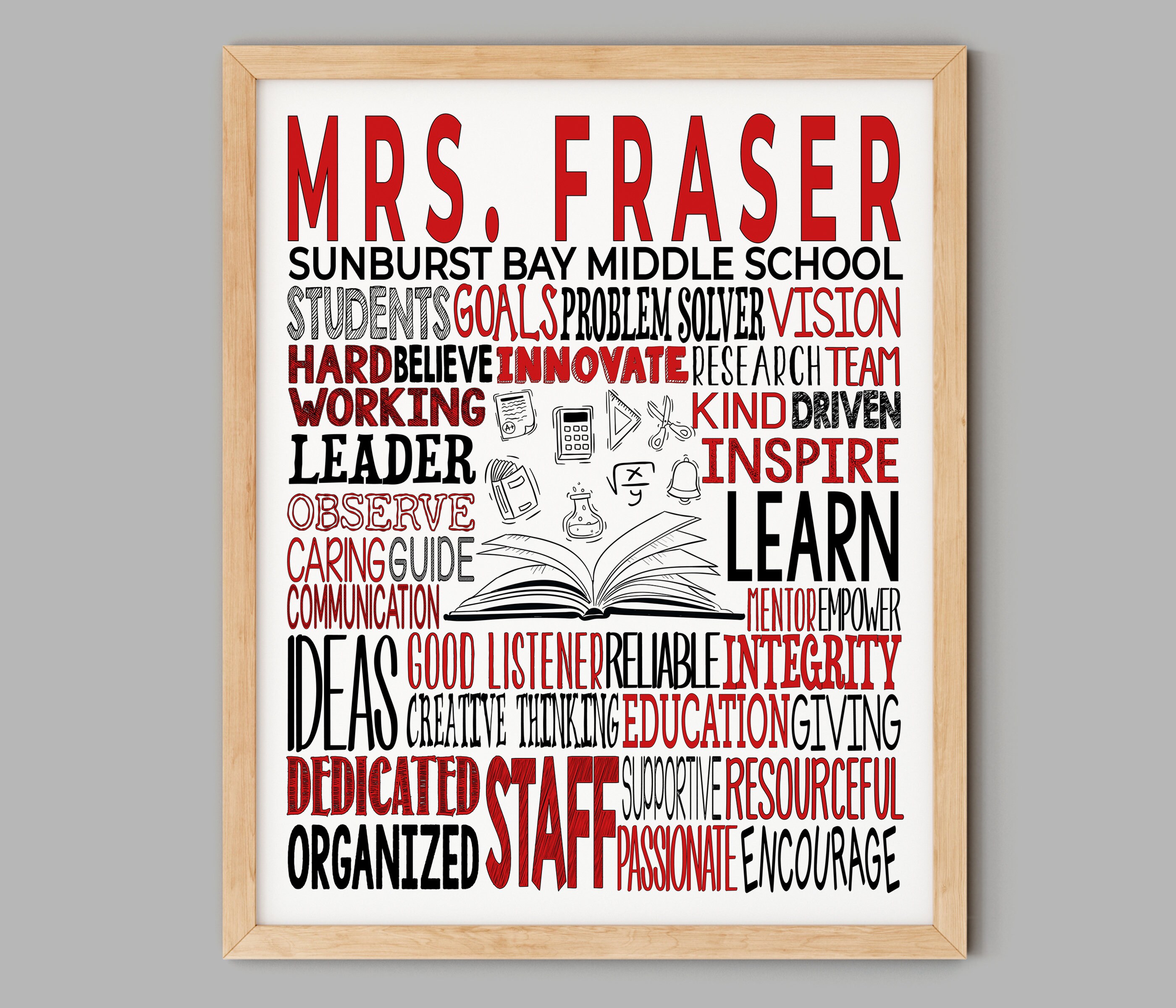 TEACHER APPRECIATION GIFT, Teacher Poster, Classroom Art, Principal ...