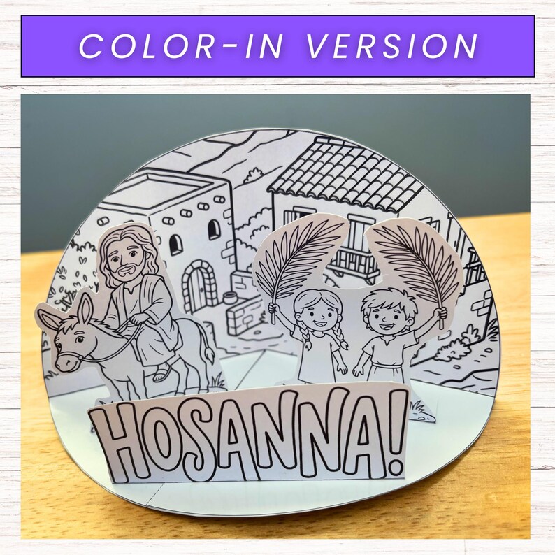 Palm Sunday 3D Diorama Craft for Kids, Interactive Palm Sunday Scene ...