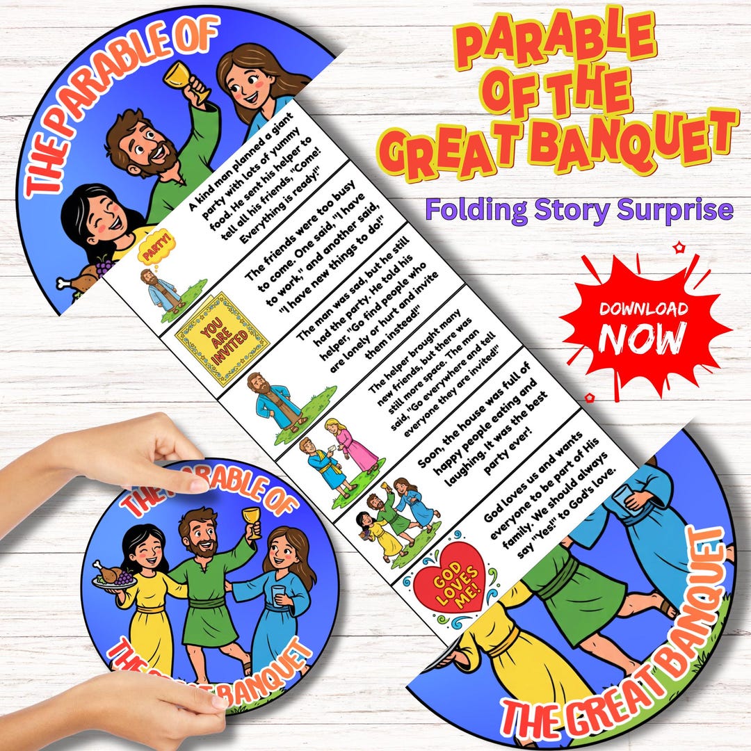 The Parable of the Great Banquet Folding Surprise Printable Mini Book ...