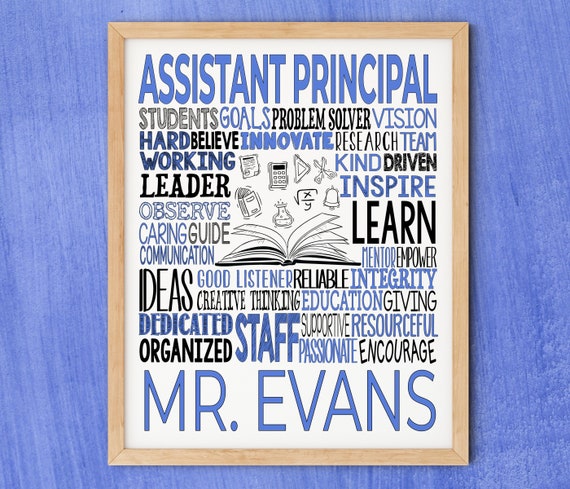Assistant Principal Poster Custom Principal Art Gift Gift - Etsy