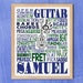 Personalized Guitar Poster Typography, Guitar Gift, Guitar Player Gift ...