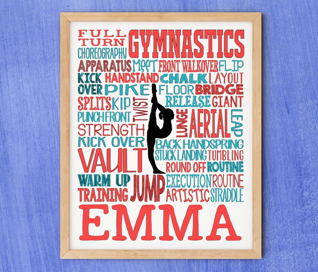 Gift for Gymnasts, Gymnast Poster Gift, Gymnastic Team Gift, Gymnastics ...