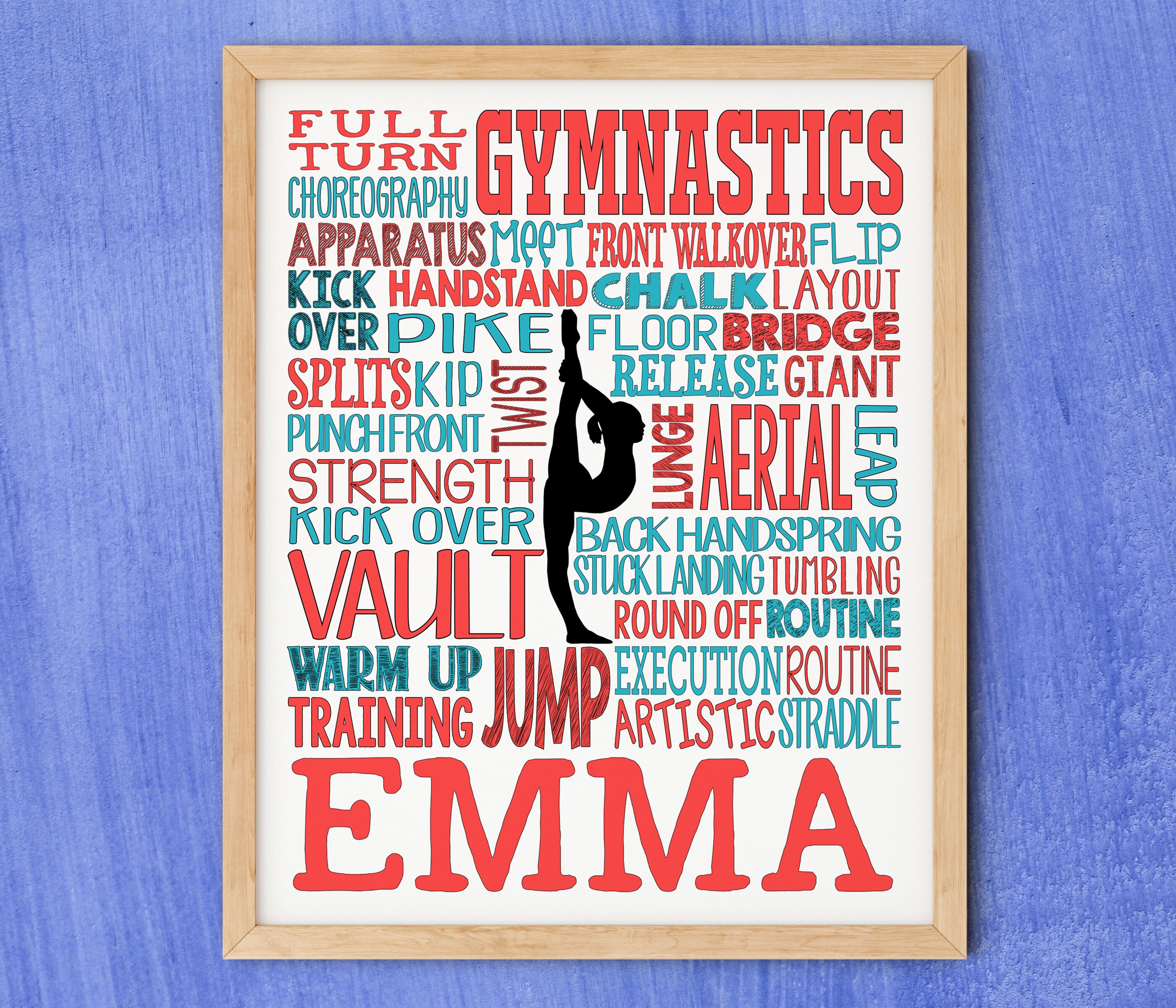 Gift for Gymnasts, Gymnast Poster Gift, Gymnastic Team Gift, Gymnastics ...