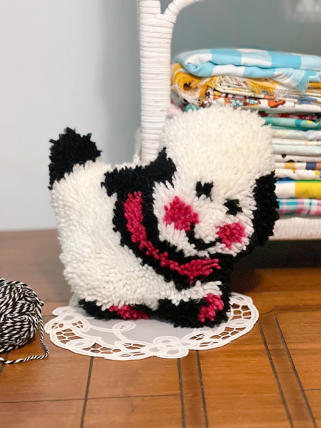 Vintage Happy Kitsch Lamb Latch Hook Pillow Toy Stuffed Animal - Etsy