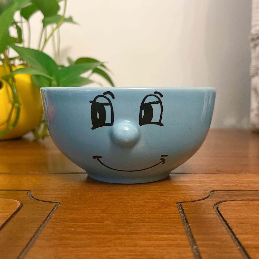 Vintage Anthropomorphic Blue Bowl - Etsy