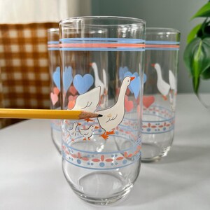 Set of 3 Vintage Libbey Goose and Hearts Drinking Glasses - Etsy