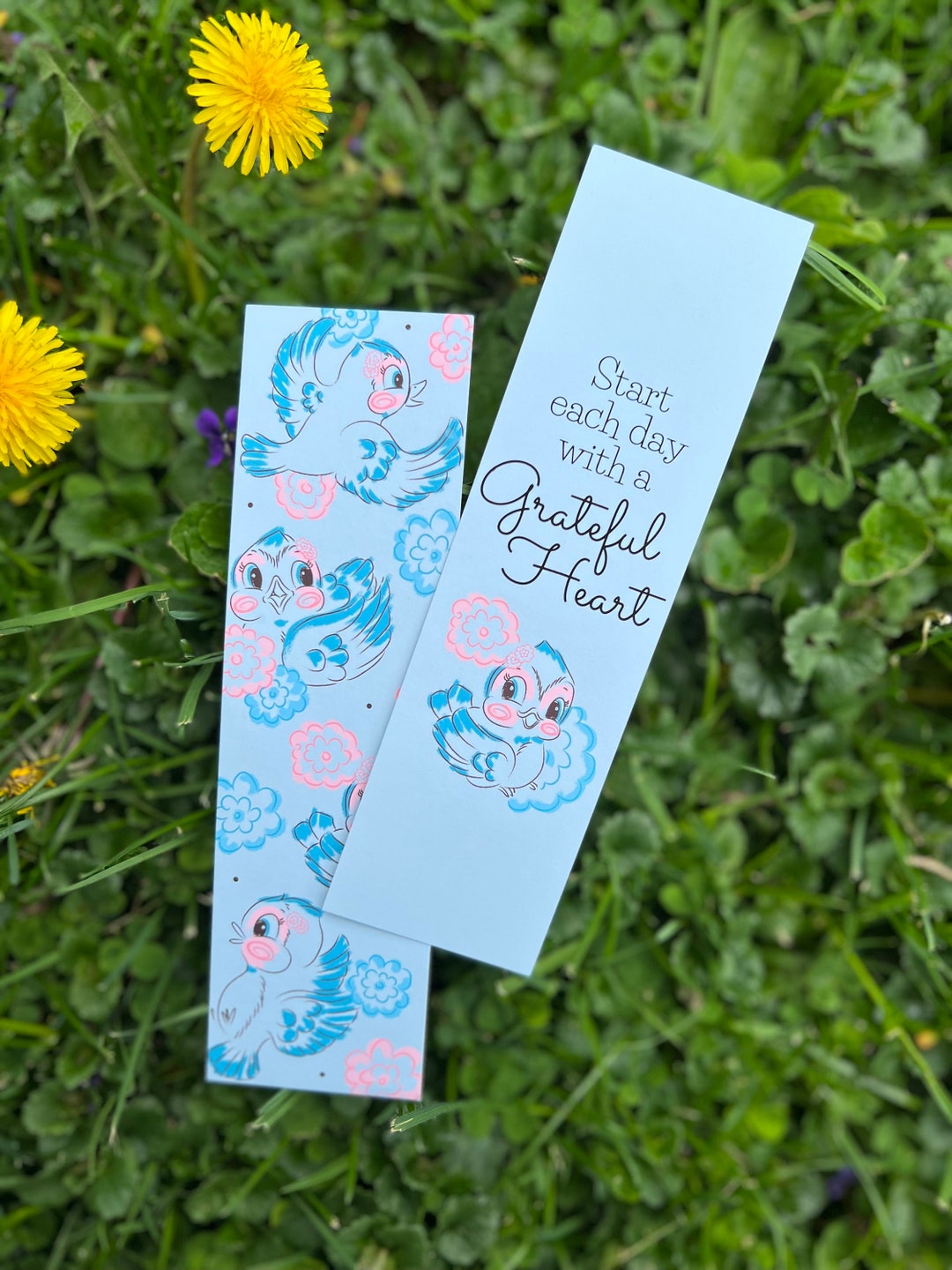 Printable Blue Bird Bookmarks - Etsy