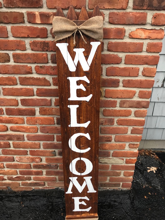 Welcome signs Rustic welcome signs Outdoor welcome sign | Etsy