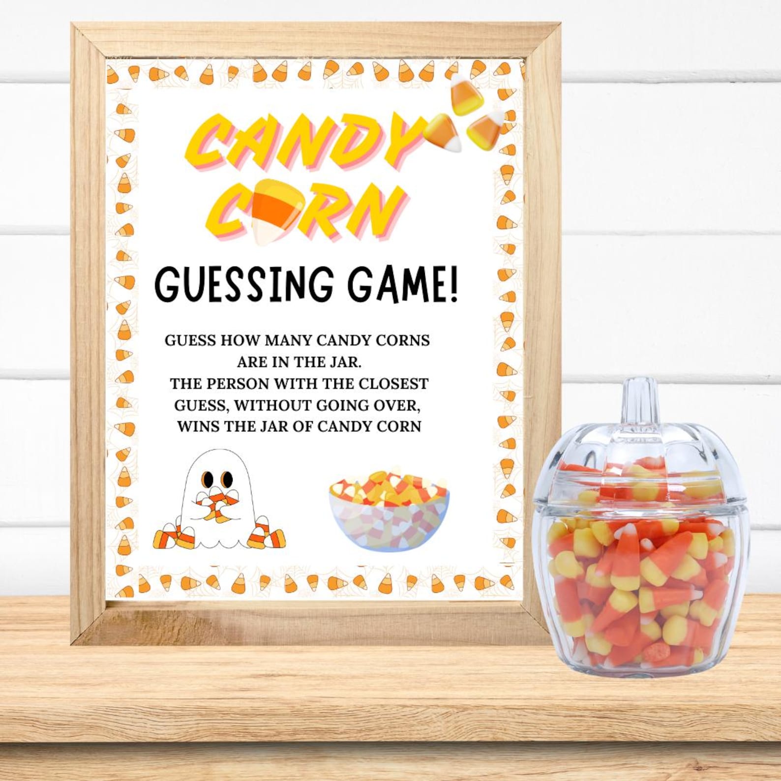 Candy Corn Guessing Game Printable, Halloween Party Game, Halloween ...